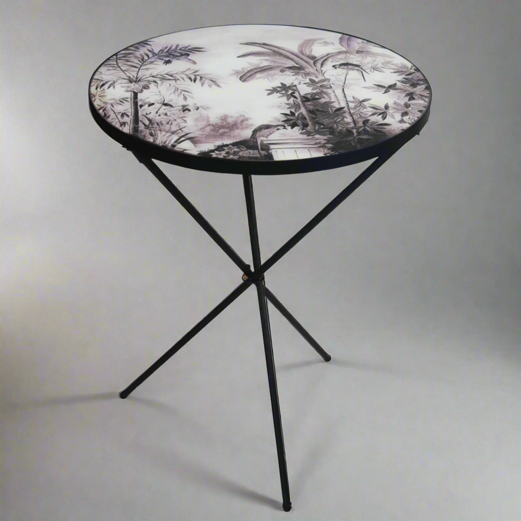 Unique Boys Interiors Glass table folding palm