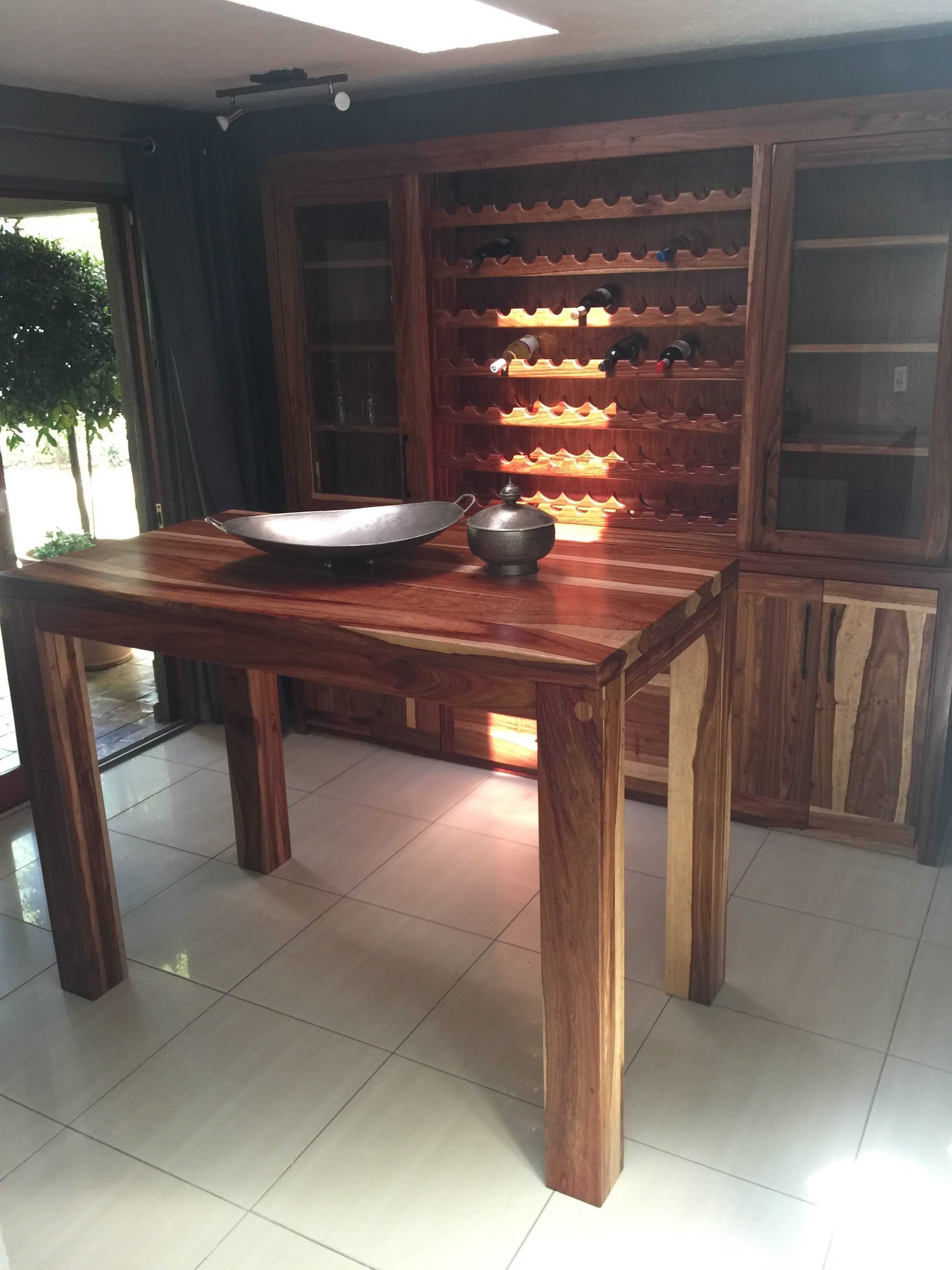 Unique Boys Interiors Kiaat Square Leg Bar table table cocktail Table