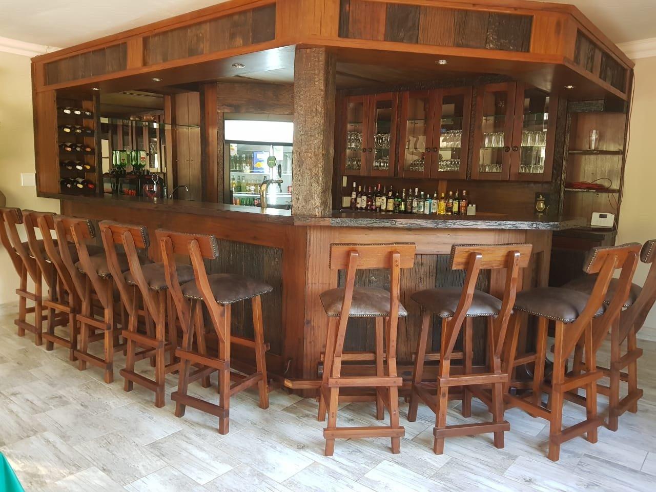 Unique Boys Interiors Custom made Rhodesian Teak bar